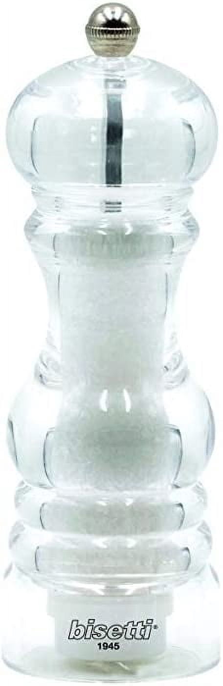 Bisetti Milano Adjustable Salt Mill Grinder, 6.9 Inch, Clear - Walmart.com