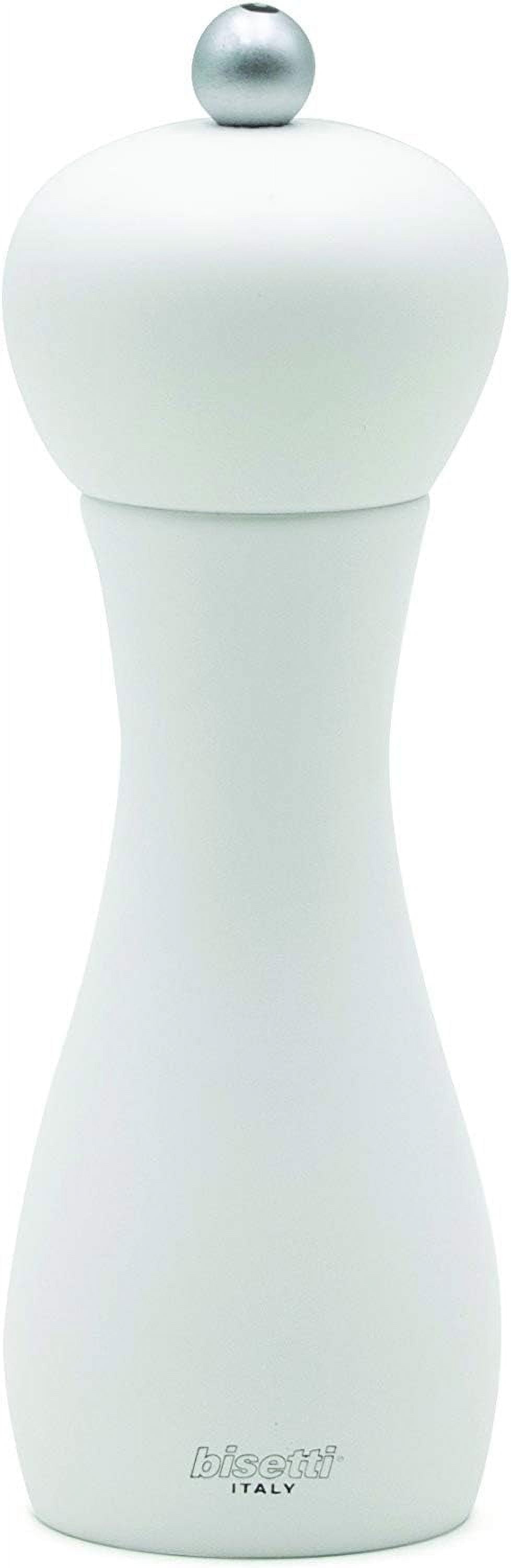 Bisetti Rimini 18 cm / 7 Inch White Beech Wood Pepper Mill With ...