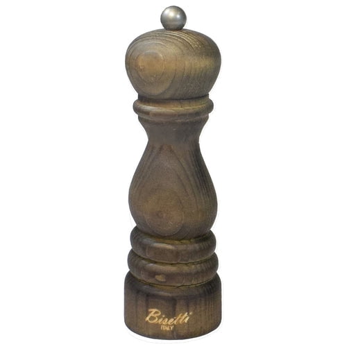Bisetti Vintage 7.5 Inch / 19 cm Brown Fir Wood Pepper Mill With ...