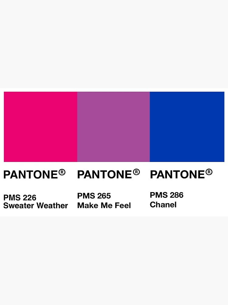 Bisexual Anthem Pantone Flag Canvas Poster Decor Landscape Office Room ...