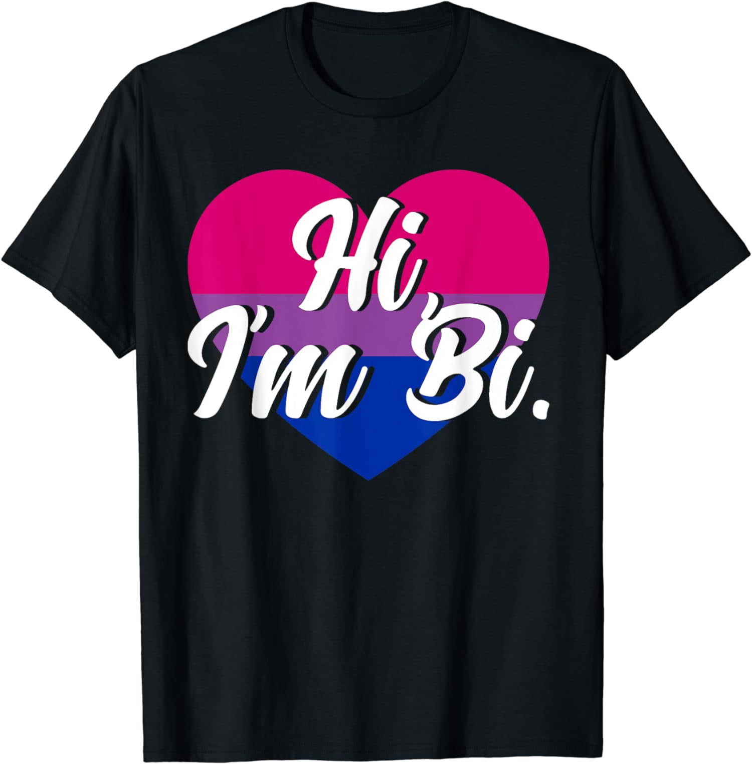 Bisexual Bi Pride Flag Hi, I'm Bi T-Shirt - Walmart.com