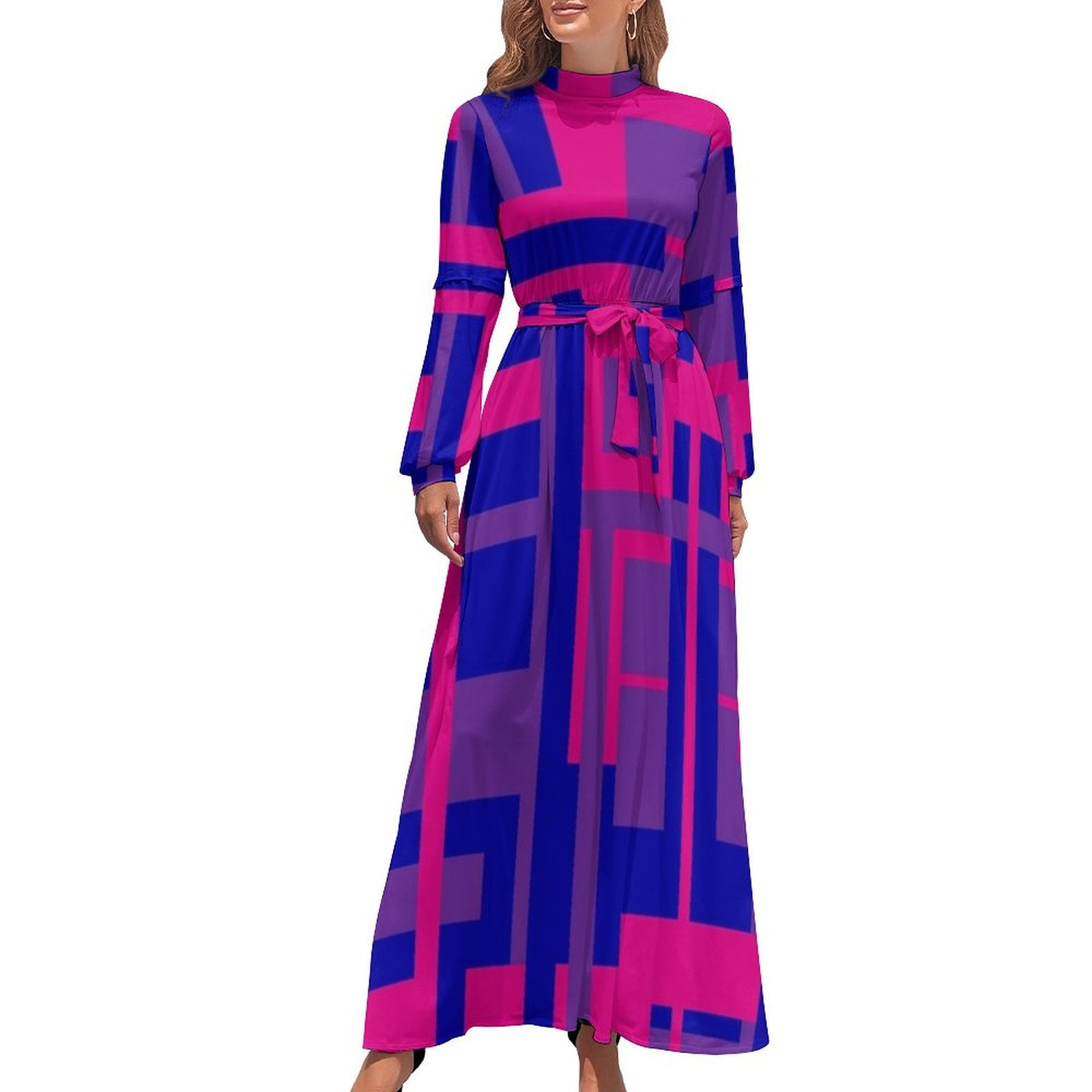 Bisexual Flag Abstract Long Dress dress korean style dress party ...