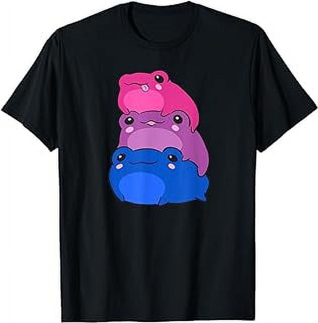 Bisexual Flag Color Frogs Subtle Bi Pride LGBTQ Aesthetic T-Shirt ...