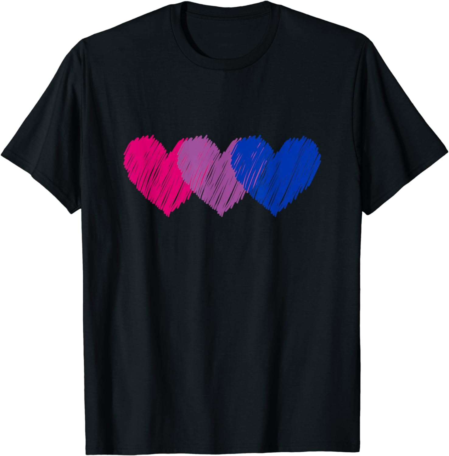 Bisexual Flag Hearts Love LGBT Bi Pride Co. T-Shirt - Walmart.com