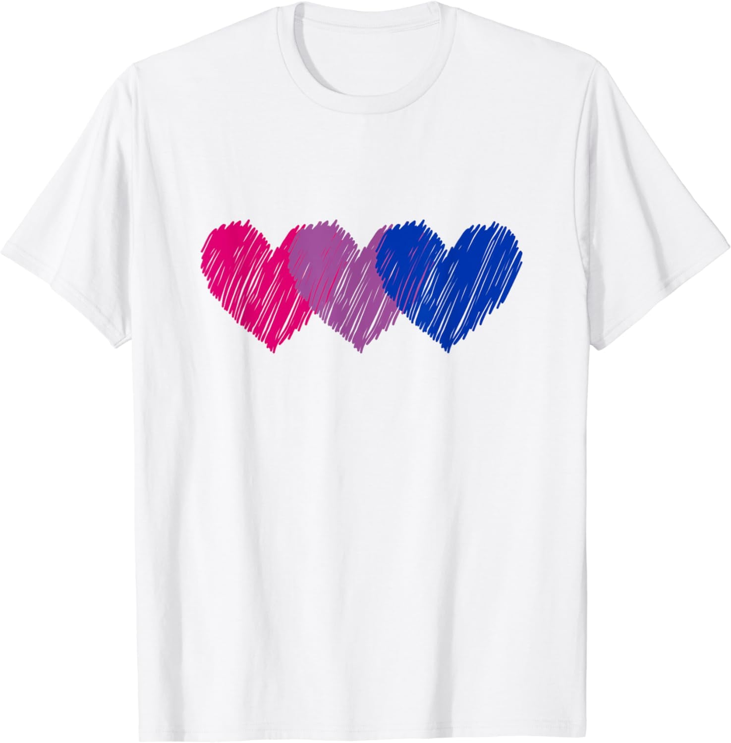 Bisexual Flag Hearts Love LGBT Bi Pride Co. T-Shirt - Walmart.com