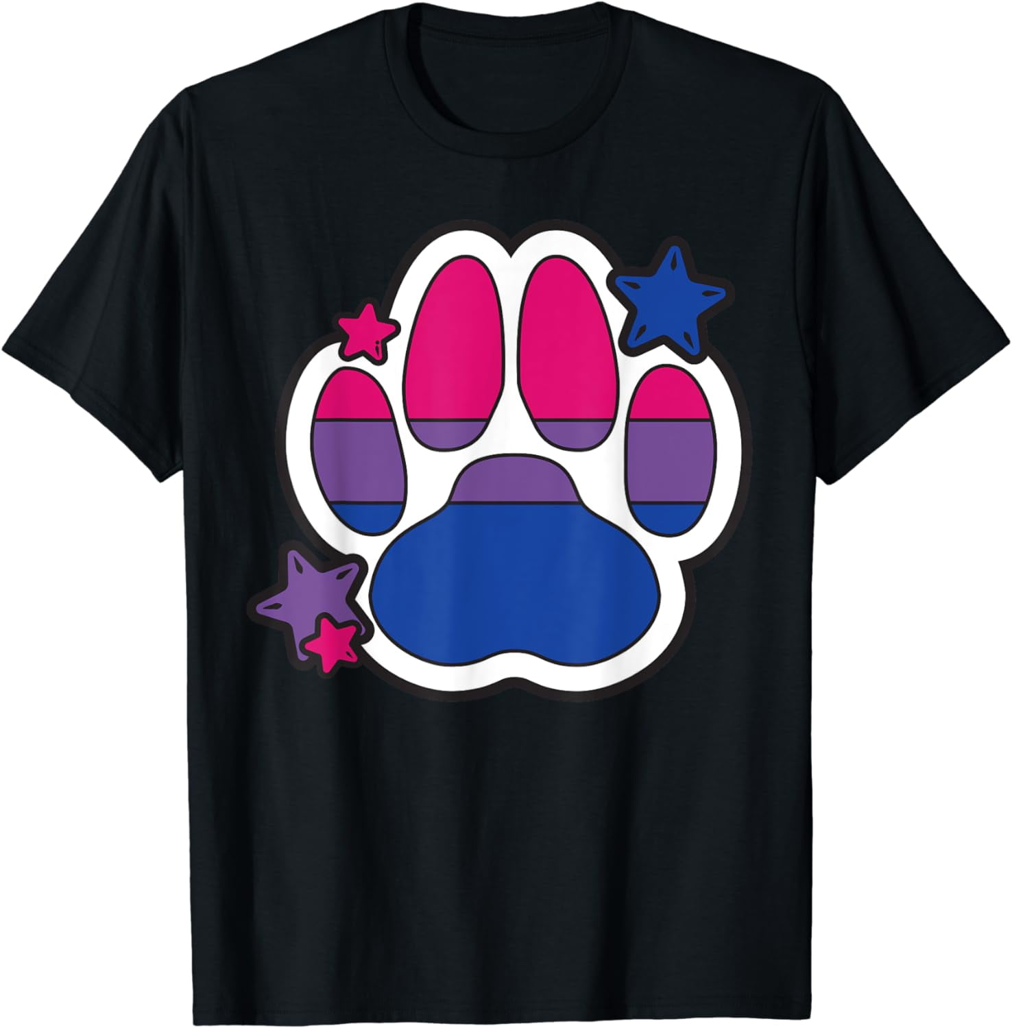 Bisexual Furry Paw LGBTQ Month Gay Rights Pride Week Gifts T-Shirt ...