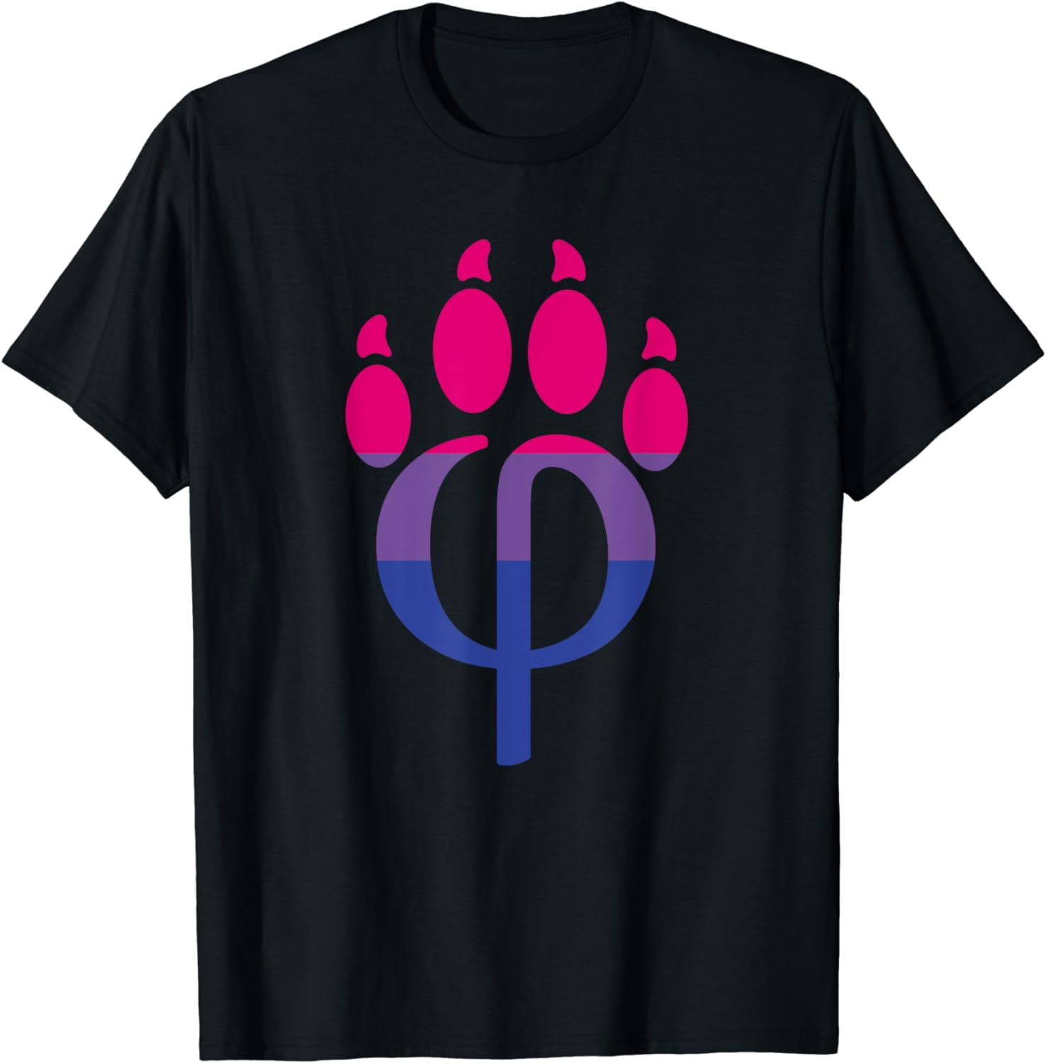 Bisexual Furry Pride Fandom Paw Phipaw T-Shirt T-Shirt - Walmart.com