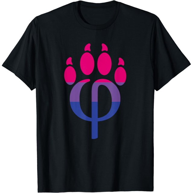 Bisexual Furry Pride Fandom Paw Phipaw T-Shirt T-Shirt - Walmart.com