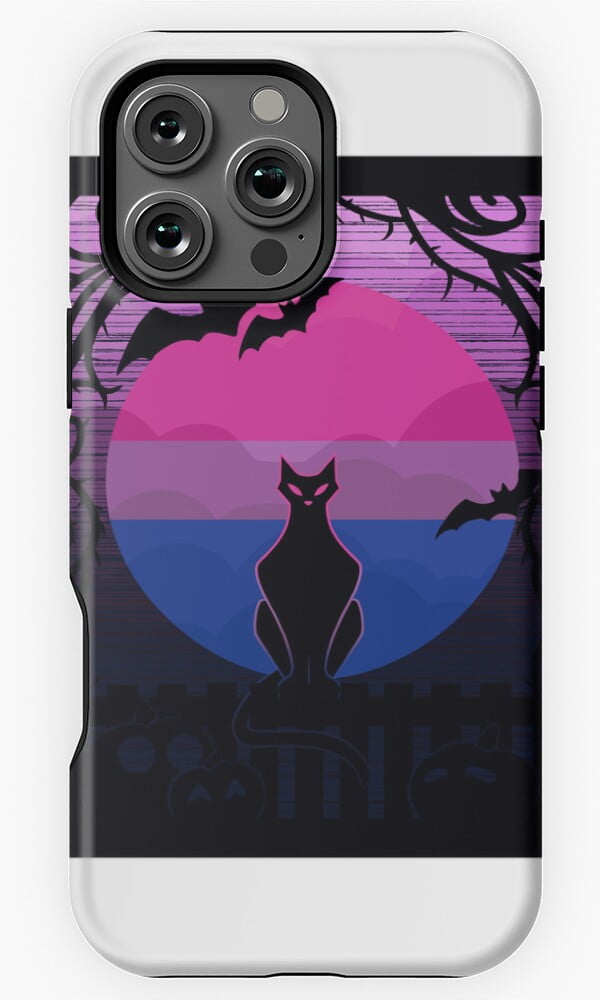 Bisexual Halloween Pride Flag Art Phone Case for iPhone 11 12 13 14 15 ...