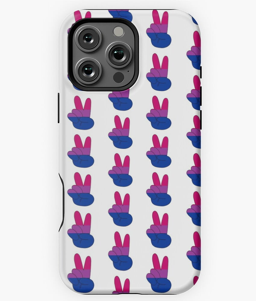 Bisexual Peace Sign Pride Flag Phone Case for iPhone 16 15 14 13 12 11 ...