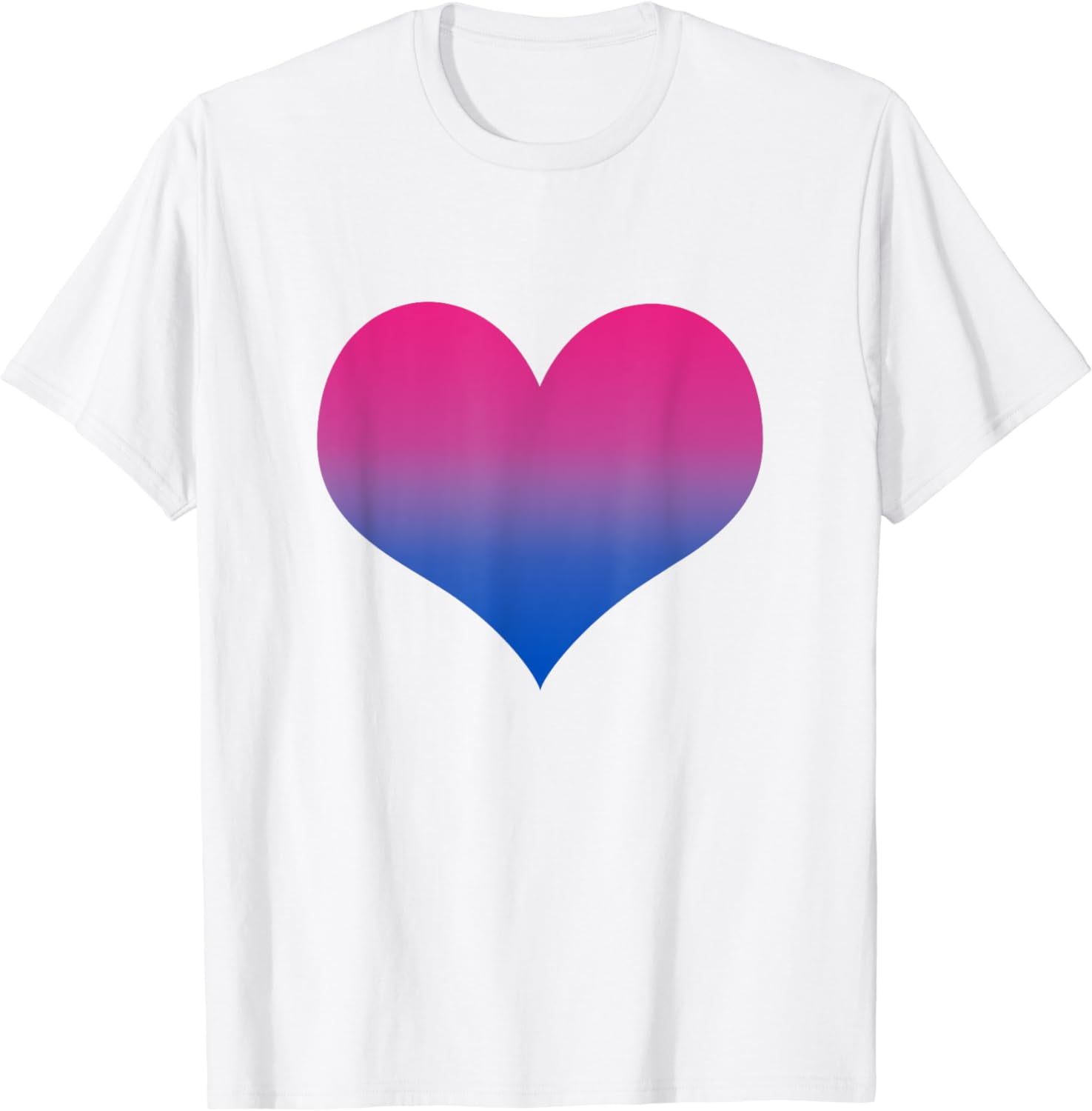 Bisexual Pride Bi Flag Heart Gradient LGBTQ Love Pastel T-Shirt - Walmart.com