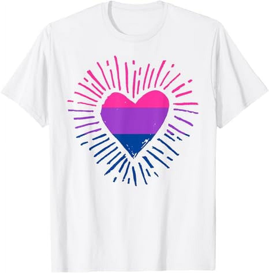 Bisexual Pride Bi Heart T-Shirt - Walmart.com