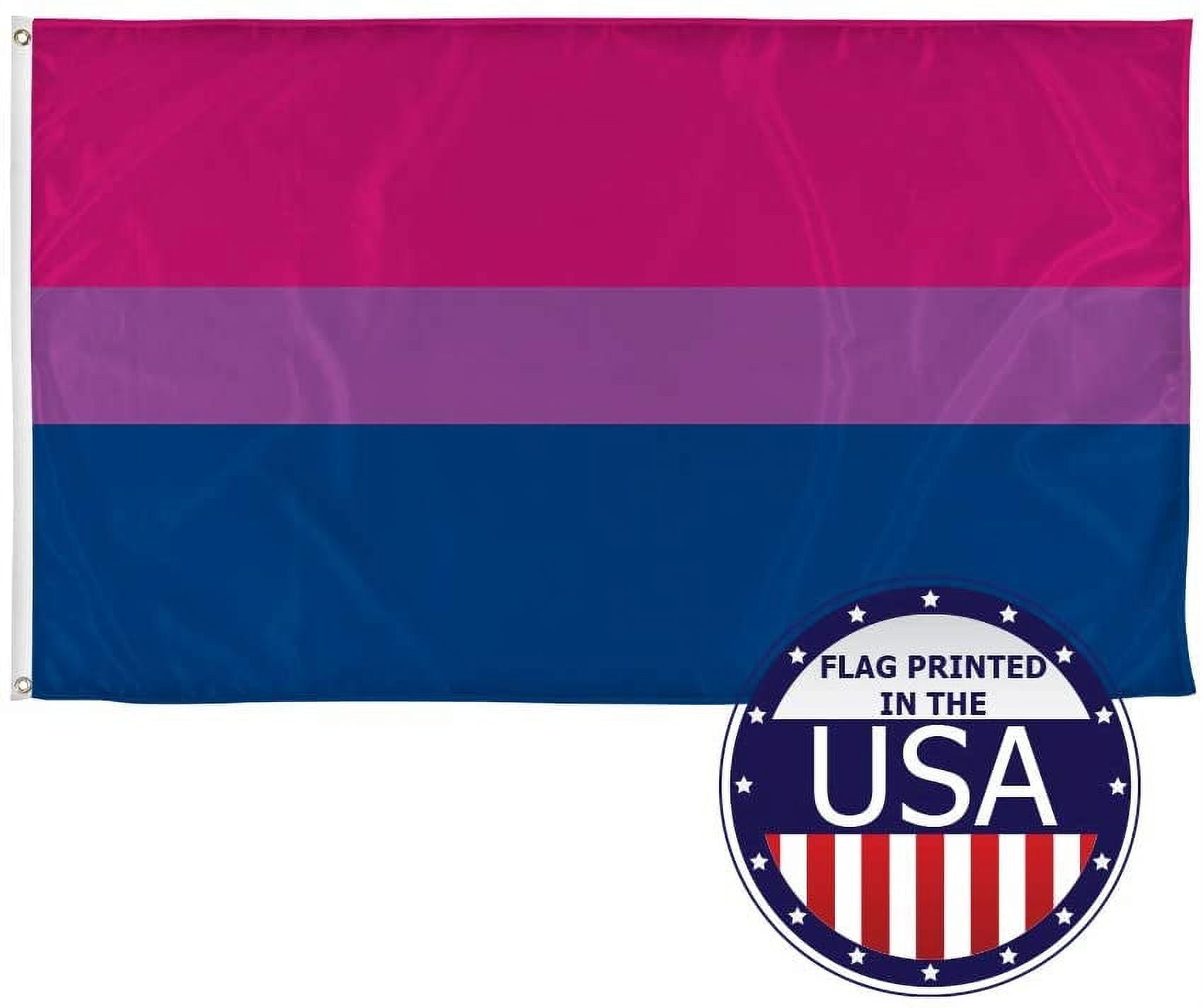 Vispronet 3ft x 5ft Bisexual Pride Flag, Knitted Polyester, Flag Only ...