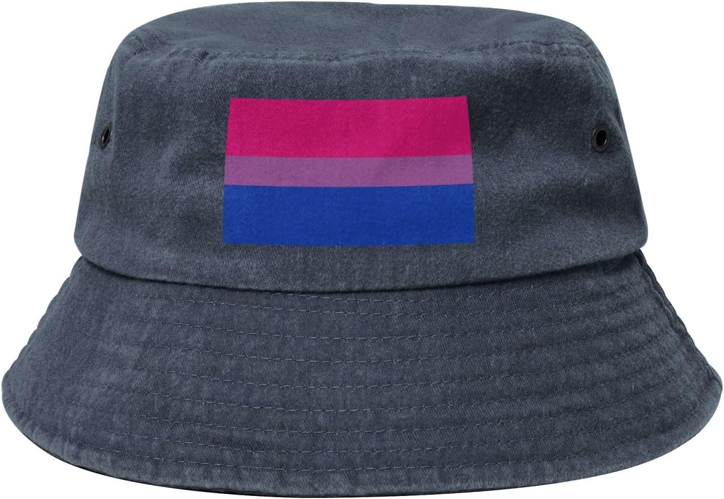 Bisexual Pride Flag Bucket Hat Pure Cotton Outdoor Beach Fishing Sun ...