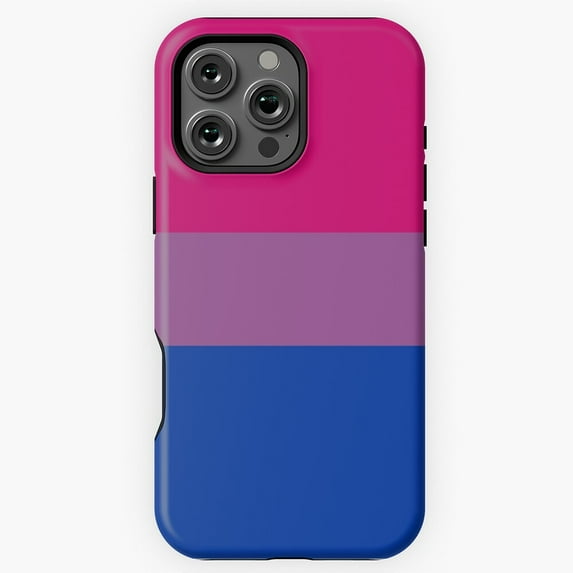 Bisexual Pride Flag Colors Phone Case for iPhone 16 15 14 13 12 11 Pro ...