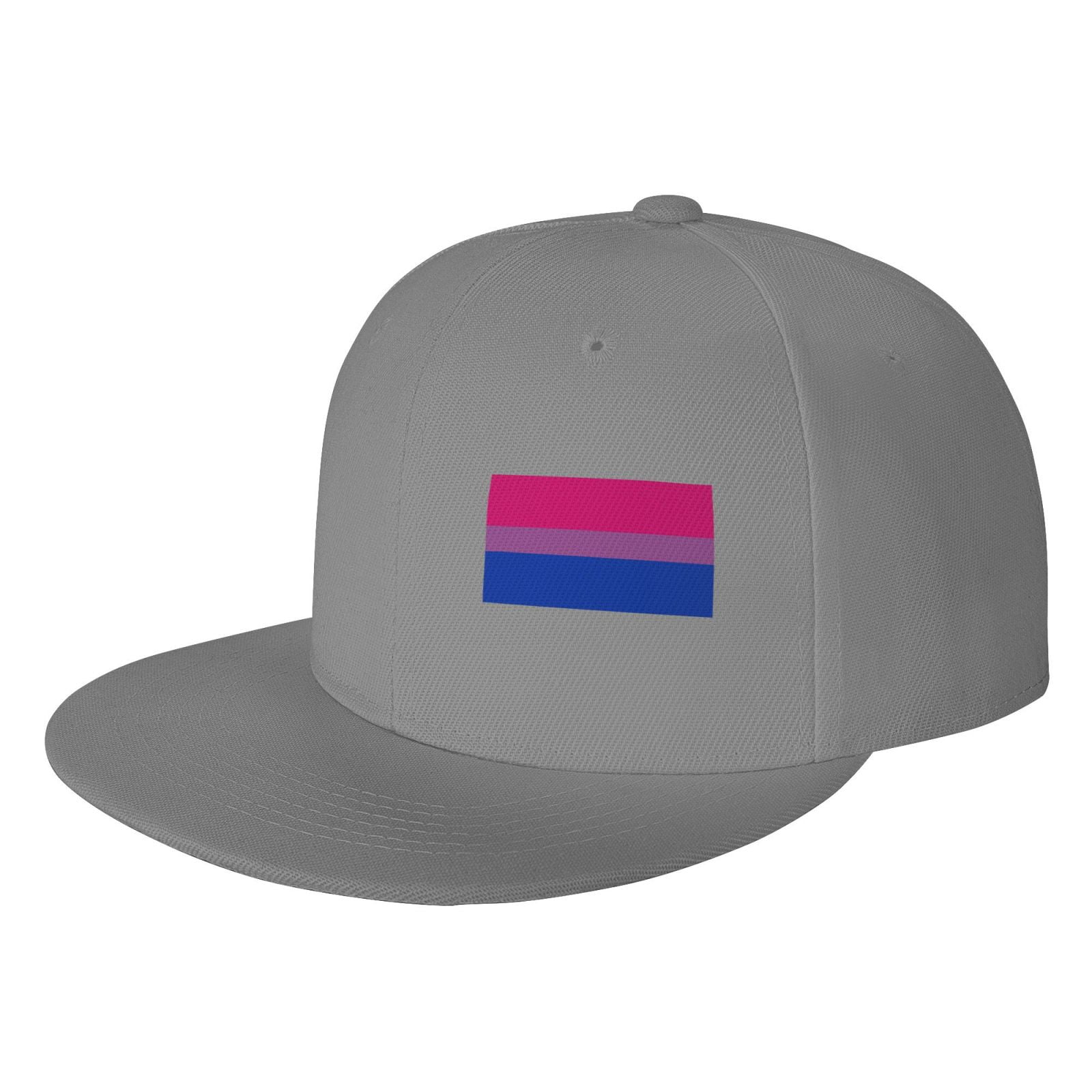 Bisexual Pride Flag Flat Bill Hats for Men Snapback Skull Skateboard ...