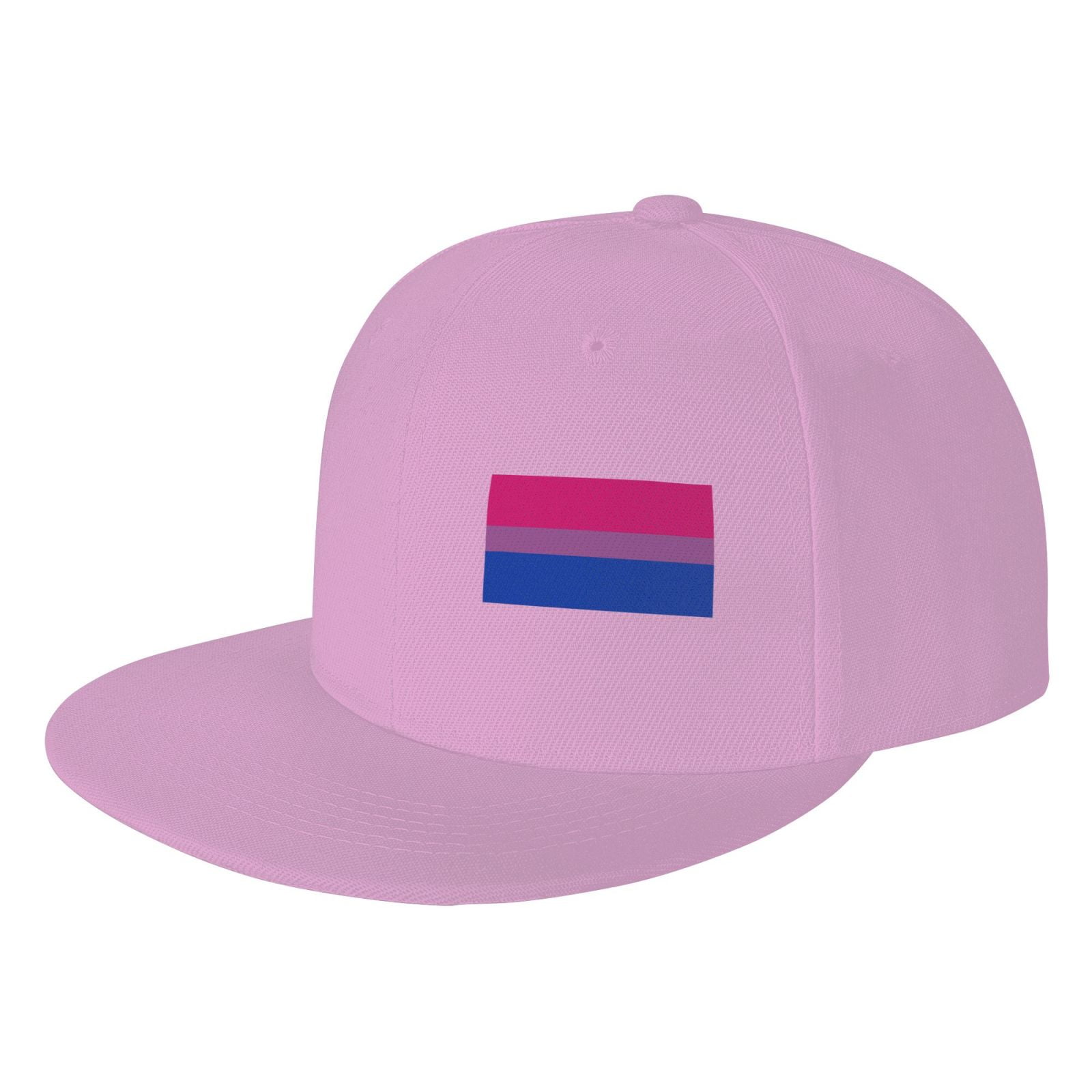 Bisexual Pride Flag Flat Bill Hats for Men Snapback Skull Skateboard ...