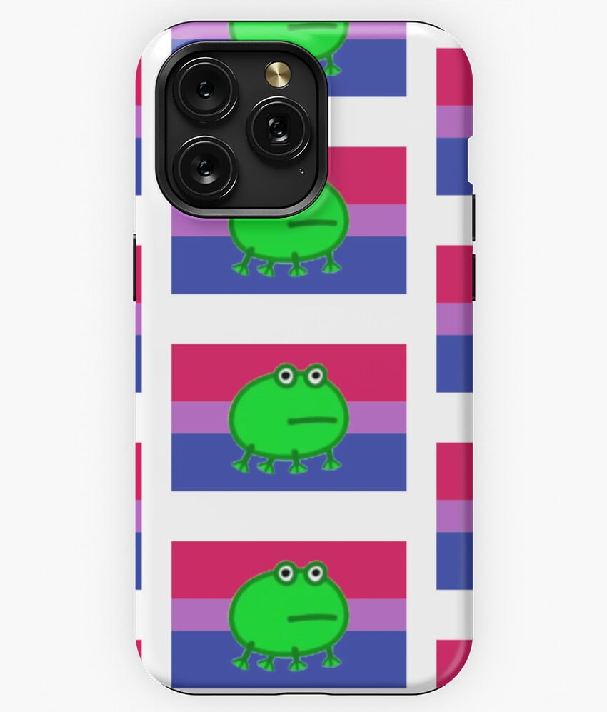 Bisexual Pride Flag Frog Art M288 Phone Case for iPhone 17 16 15 14 13 ...