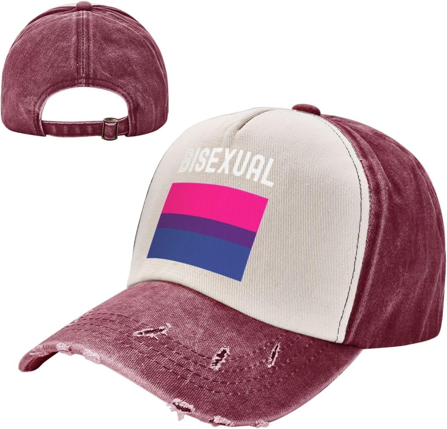 Bisexual Pride Flag - LGBT Bisexual Gifts Cowboy Hat Men Vintage ...