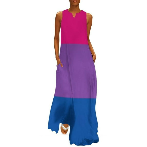 Bisexual Pride Flag Long Dress Women's summer dress women's evening ...