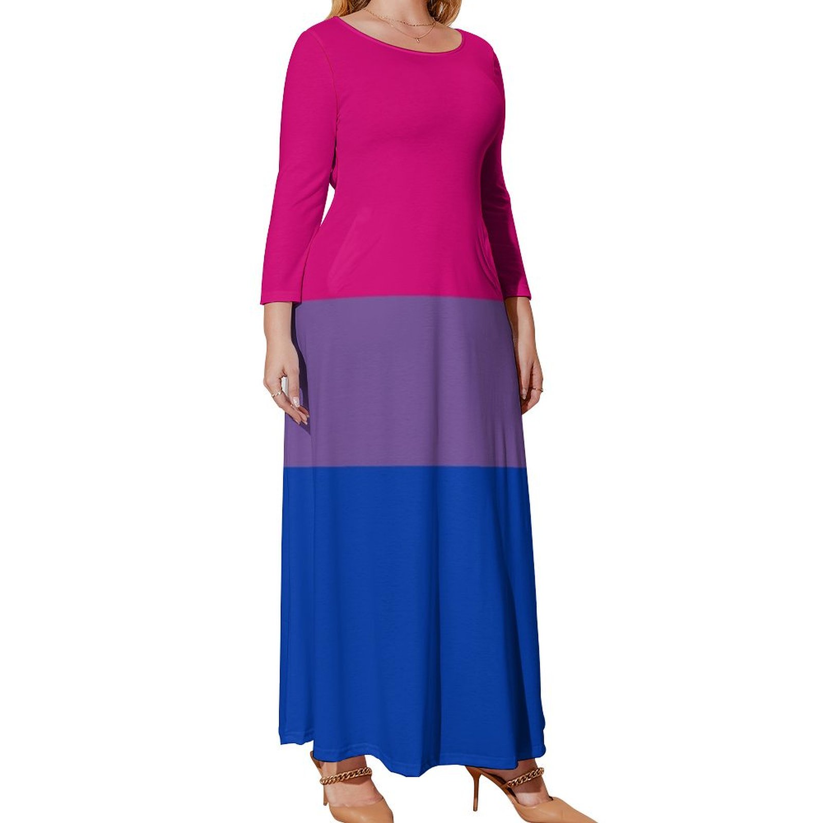 Bisexual Pride Flag Long Sleeved Dress summer clothes dress korean ...