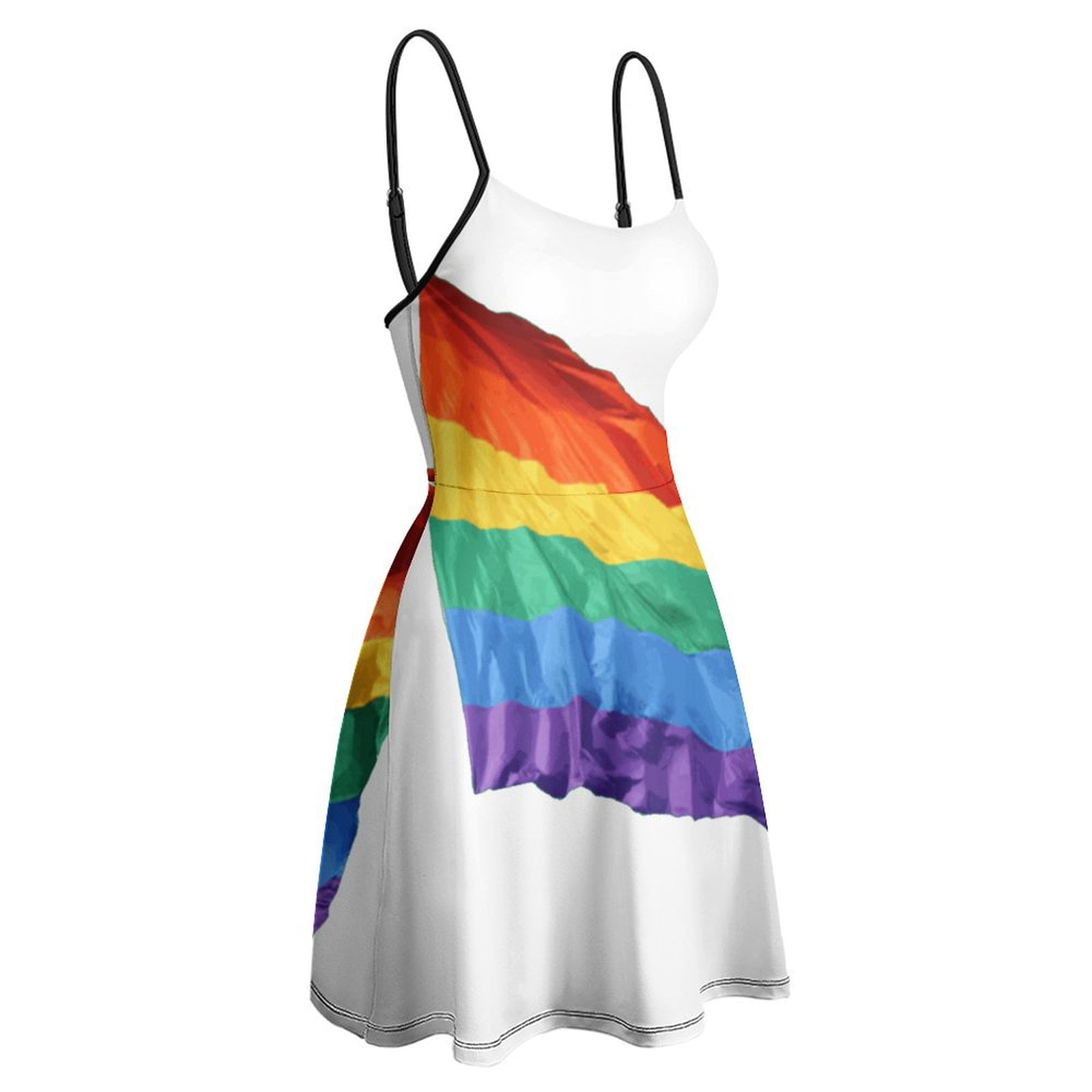 Bisexual Pride Flag Stripe Graphic Woman's Dress Women's Sling Dress ...