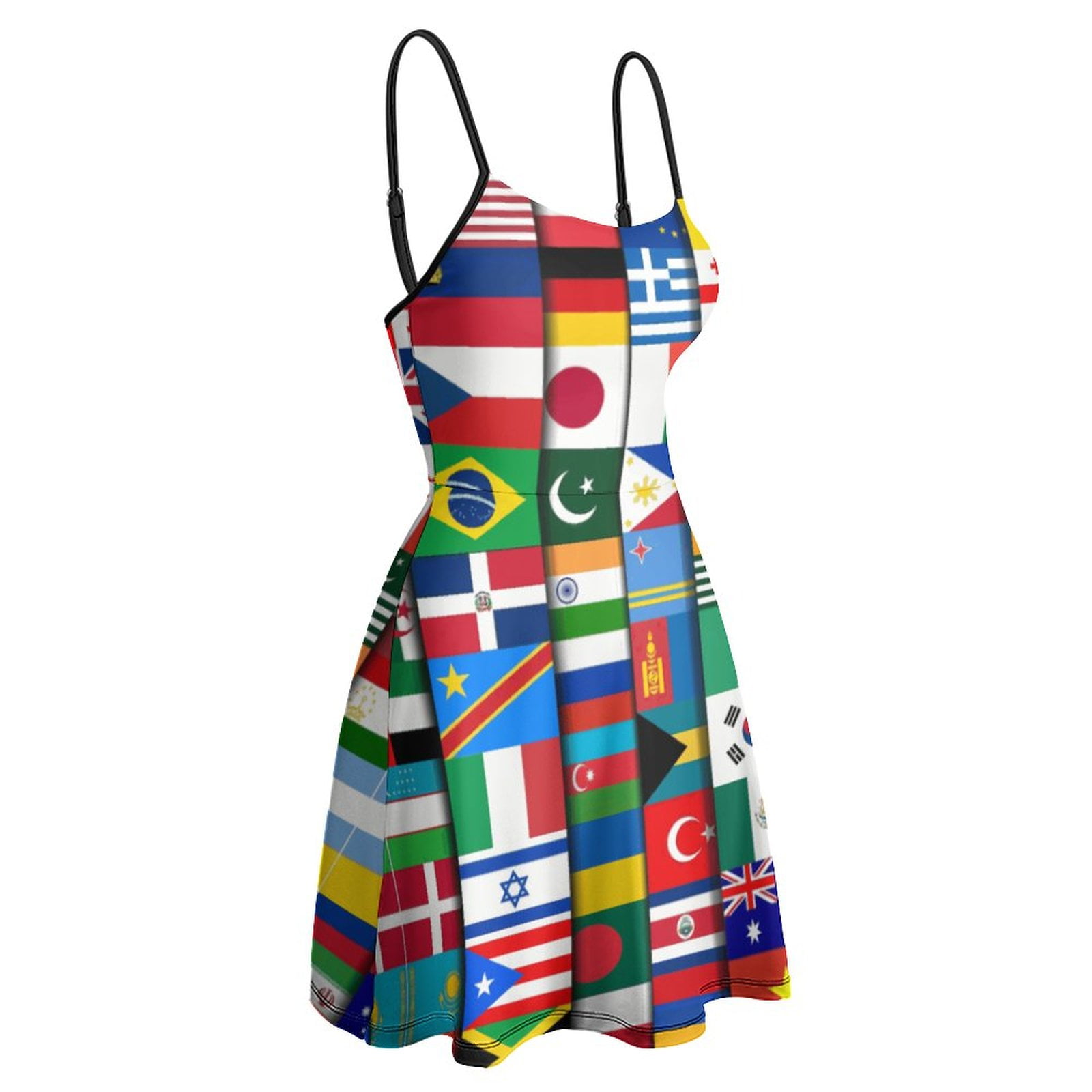 Bisexual Pride Flag Stripe Graphic Woman's Dress Women's Sling Dress ...