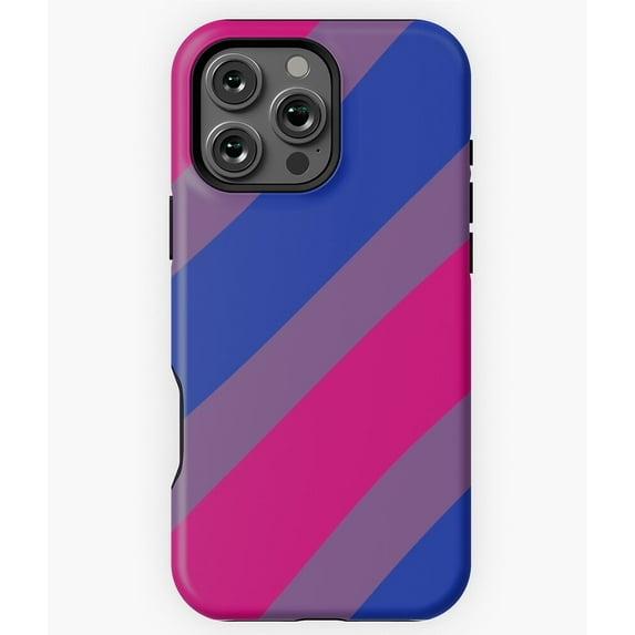 Bisexual Pride Flag Stripes Art M3597 Phone Case for iPhone 17 16 15 14 ...