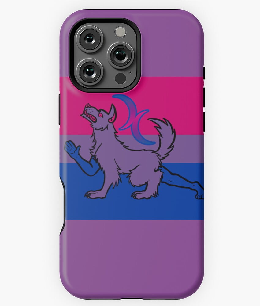 Bisexual Pride Flag Werewolf M16885 Phone case for iPhone 11 to 16 Pro ...