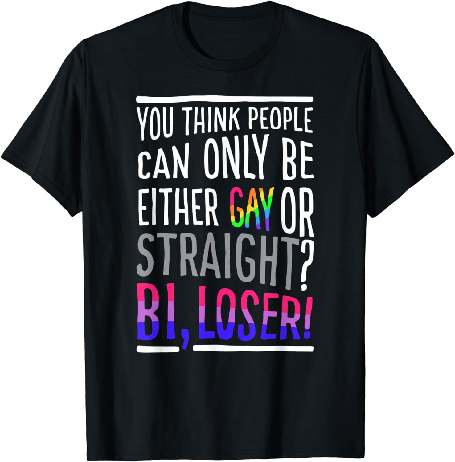 Bisexual Pride LGBT Bi Pride Month LGBTQ Funny Parade Breathable casual T-shirt - Walmart.com