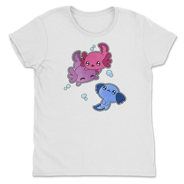 Bisexual Pride Shirt Bi Flag Axolotl LGBT T-shirt Animal Lover Gift ...