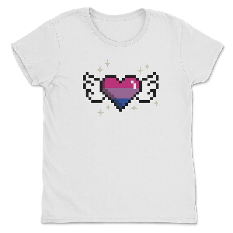 Bisexual Pride Shirt, Bi Flag Luna Moth Tee, Bi Pride Month & Gamer ...