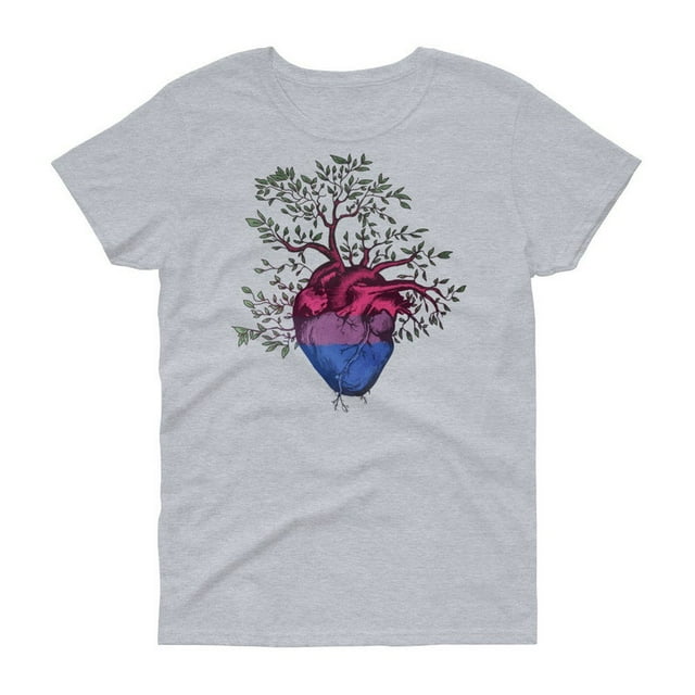 Bisexual Pride Shirt, LGBT Pride Gift, Bi Flag, Bisexuality Tops, Heart ...