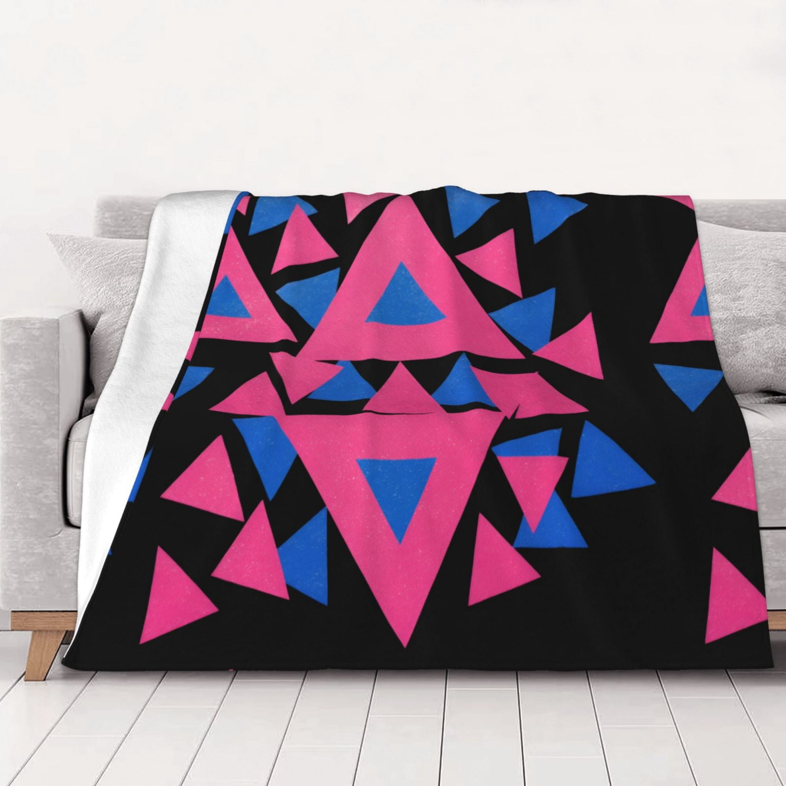 Bisexual Pride Triangles Flag Throws Blanket Fleece Soft Cozy Warm ...