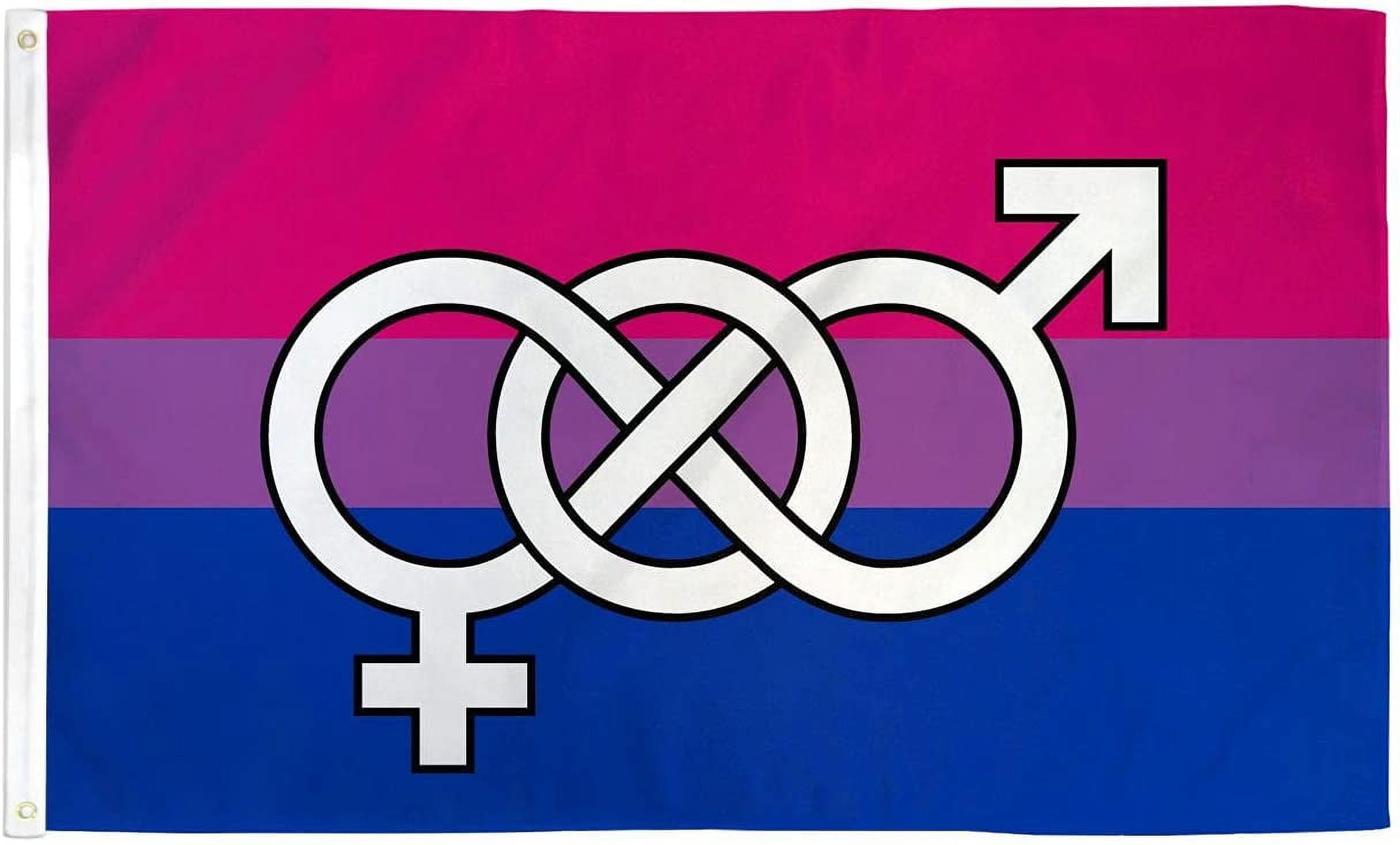Bisexual Symbol Flag, 3Ply Polyester, Heavy Duty & Double Sided ...