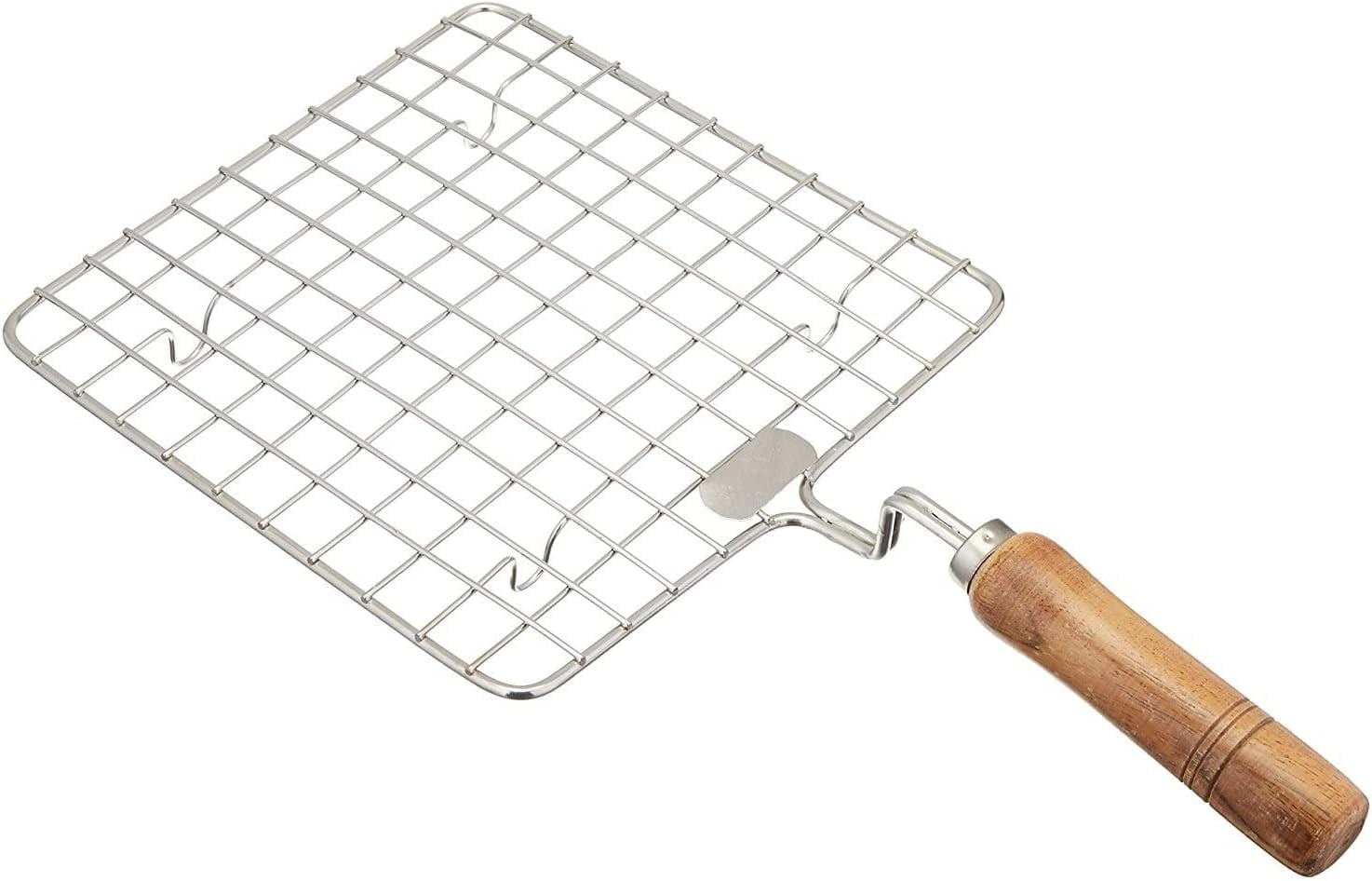 BishtHub Square Roasting Net Stainless Steel Wire Roaster With Wooden ...