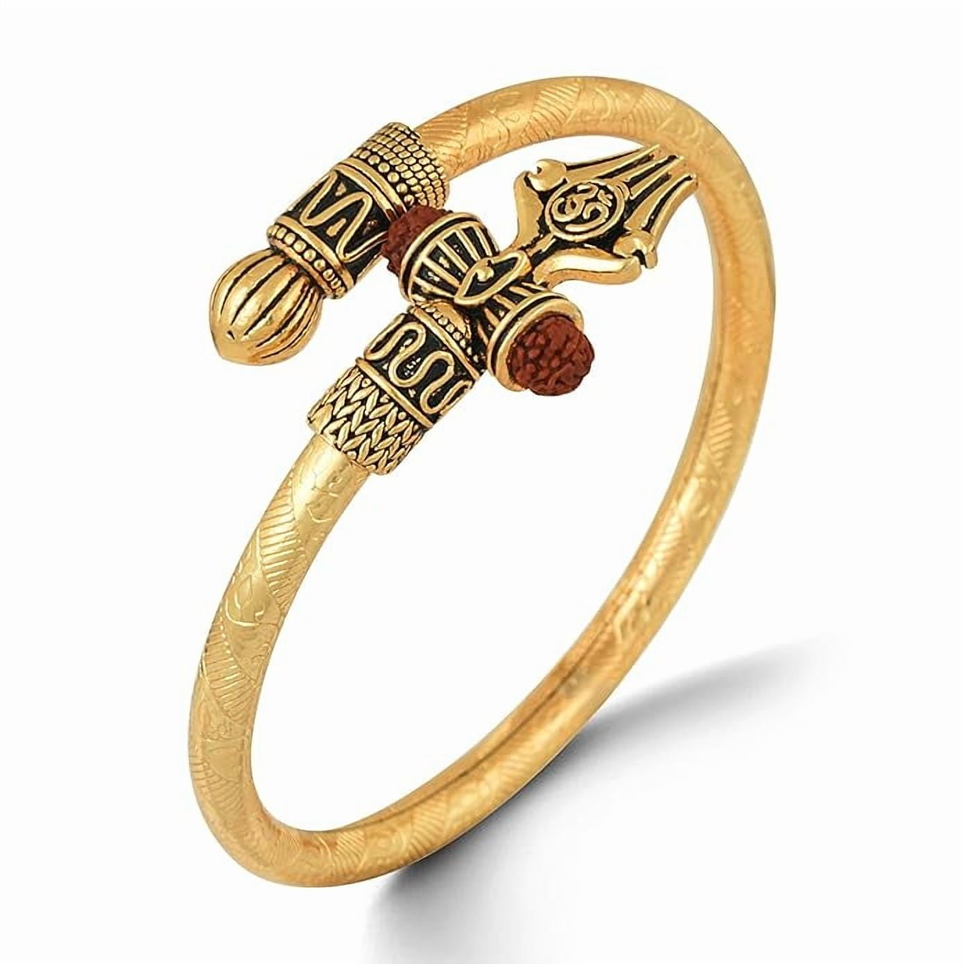 Bishthub Fashion Rudraksha Shiv Trishul Damroo Adjustable Pure Metal ...
