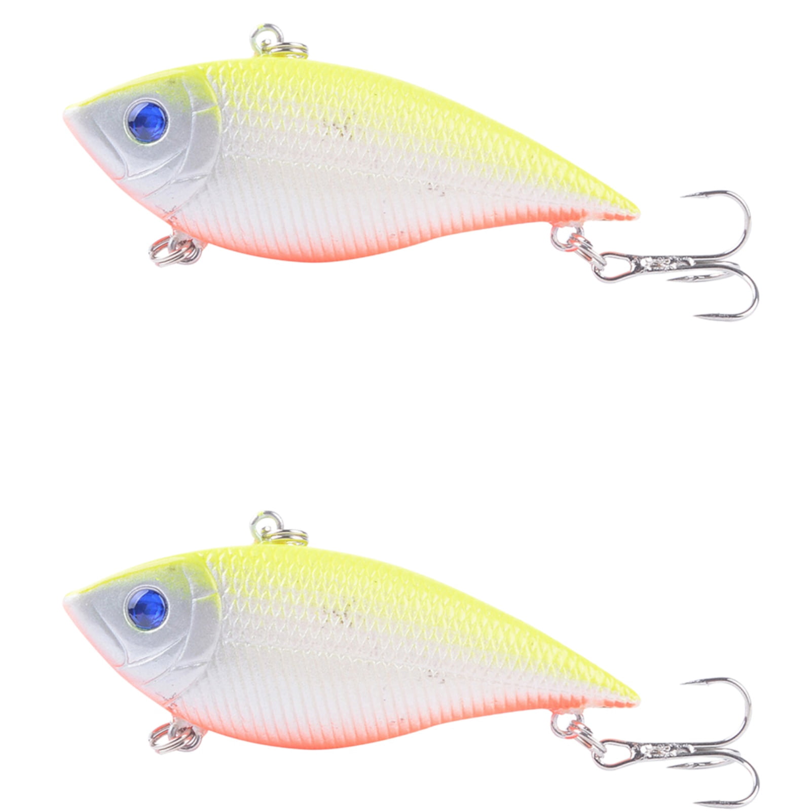Bisitoy 2Pcs Soft Plastic Fishing Lures Swimbait Paddle Tail Hook for ...