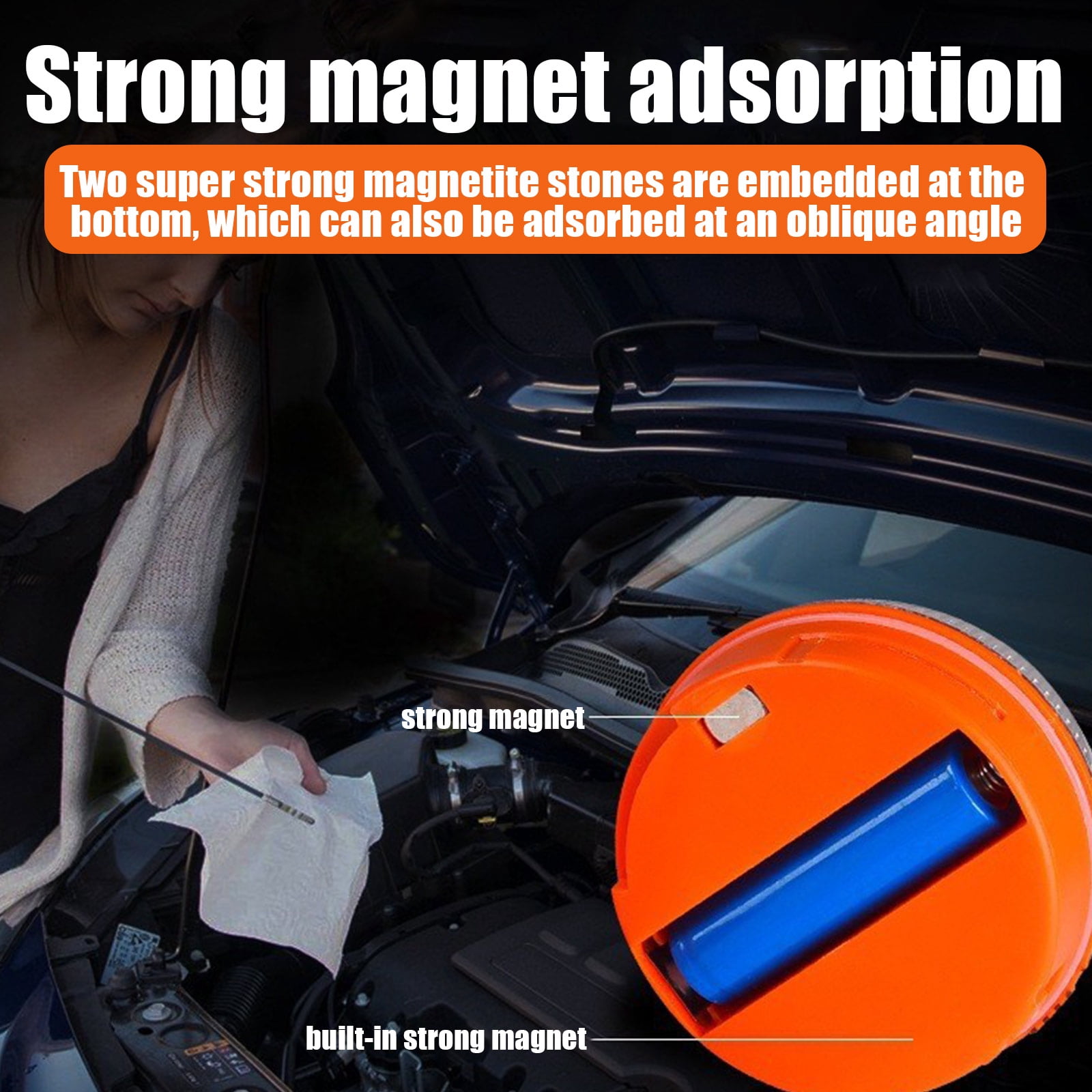 Bisitoy Car Emergency Light Magnetic Flashing Beacon Lantern, LED ...