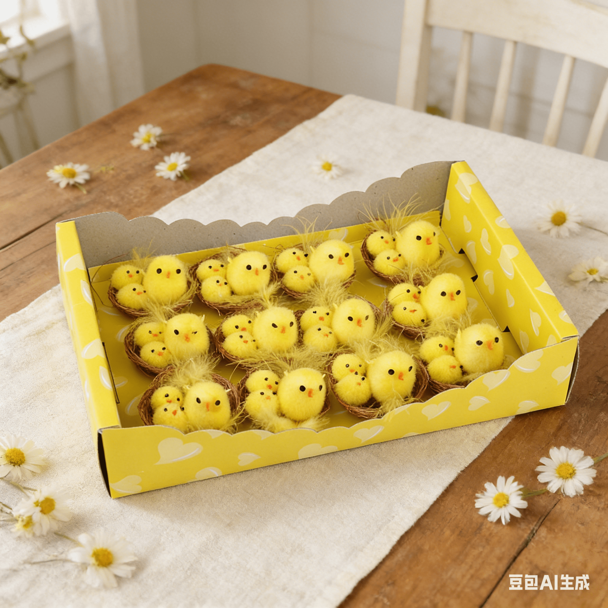Bisitoy Easter Decor: Pack of 12 Yellow Fluffy Chick Figures for Spring ...