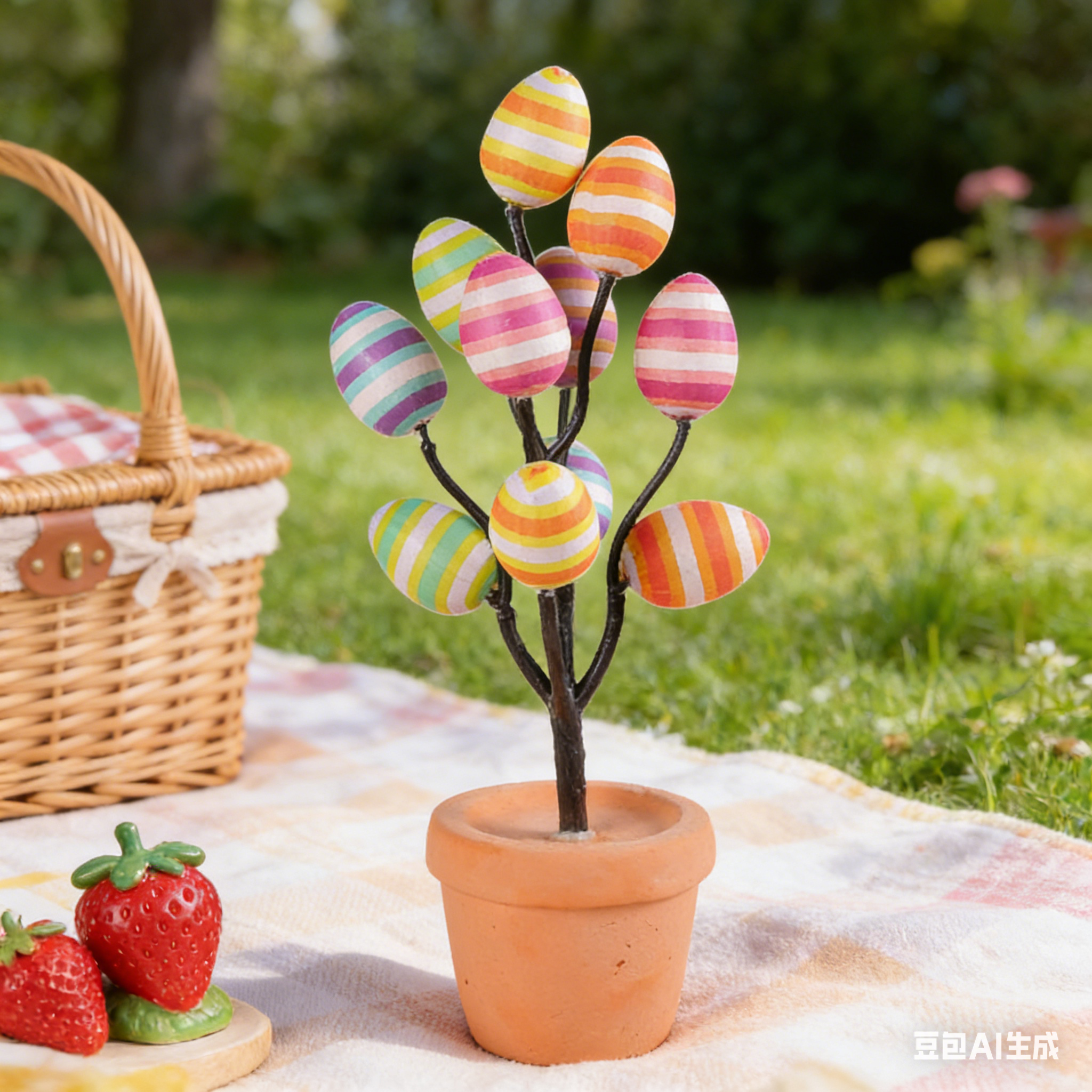 Bisitoy Easter Eggs Spring Pot Decor with Spotted Egg Design - Walmart.com