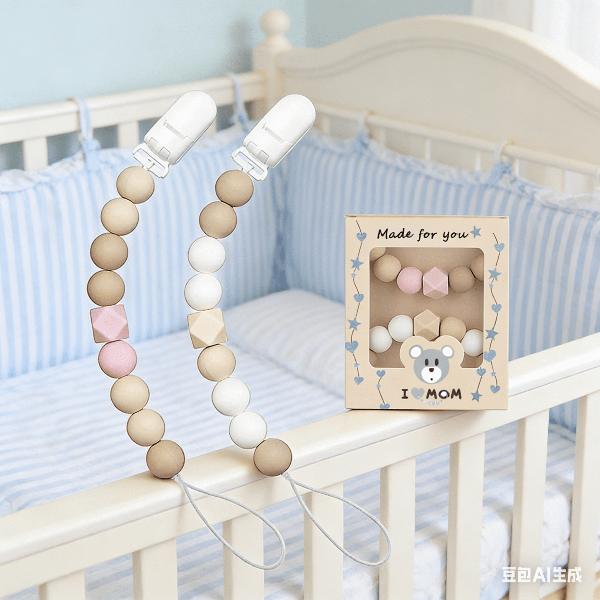 Bisitoy Silicone Pacifier Clip - Essential for Teething and Pacifier ...