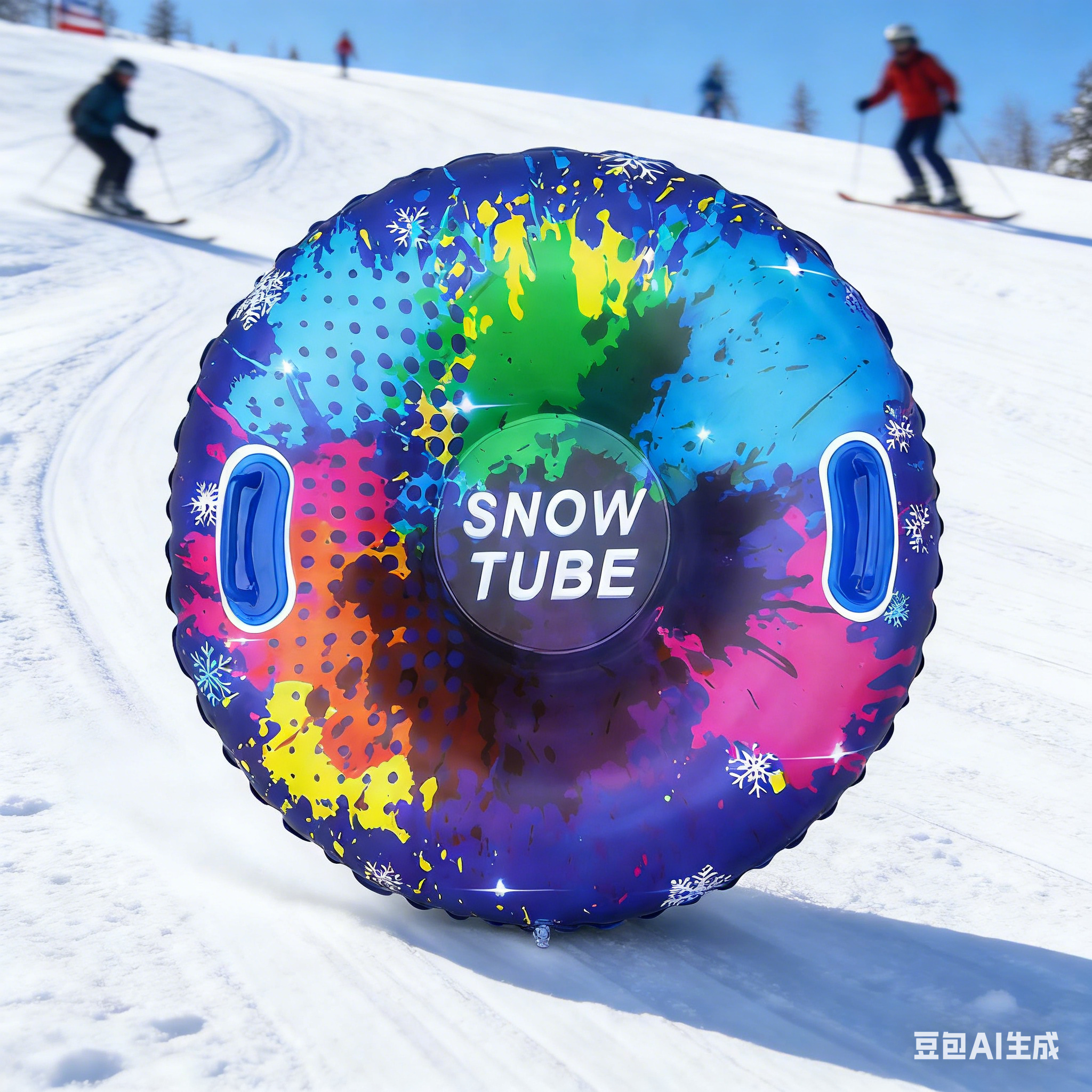 Bisitoy Snow Tube For Winter Inflatable 35 Inch Heavy Duty Snow Sleds ...