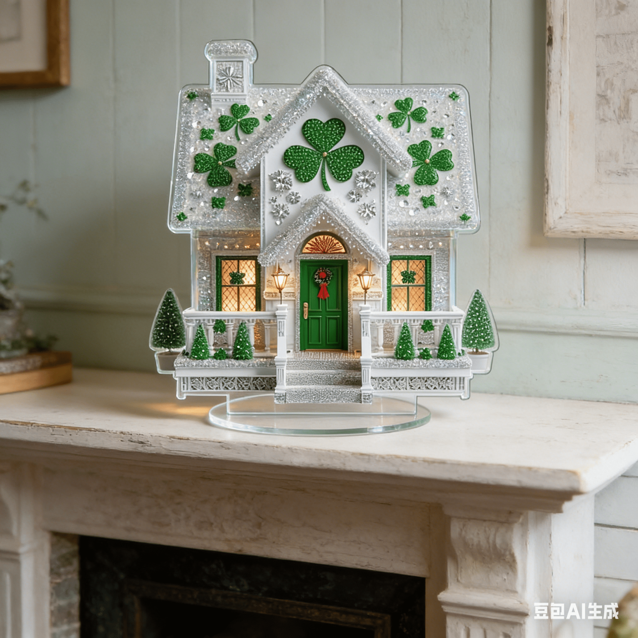 Bisitoy St Patricks Day Diamond Art Shamrock House Shaped Kit ...
