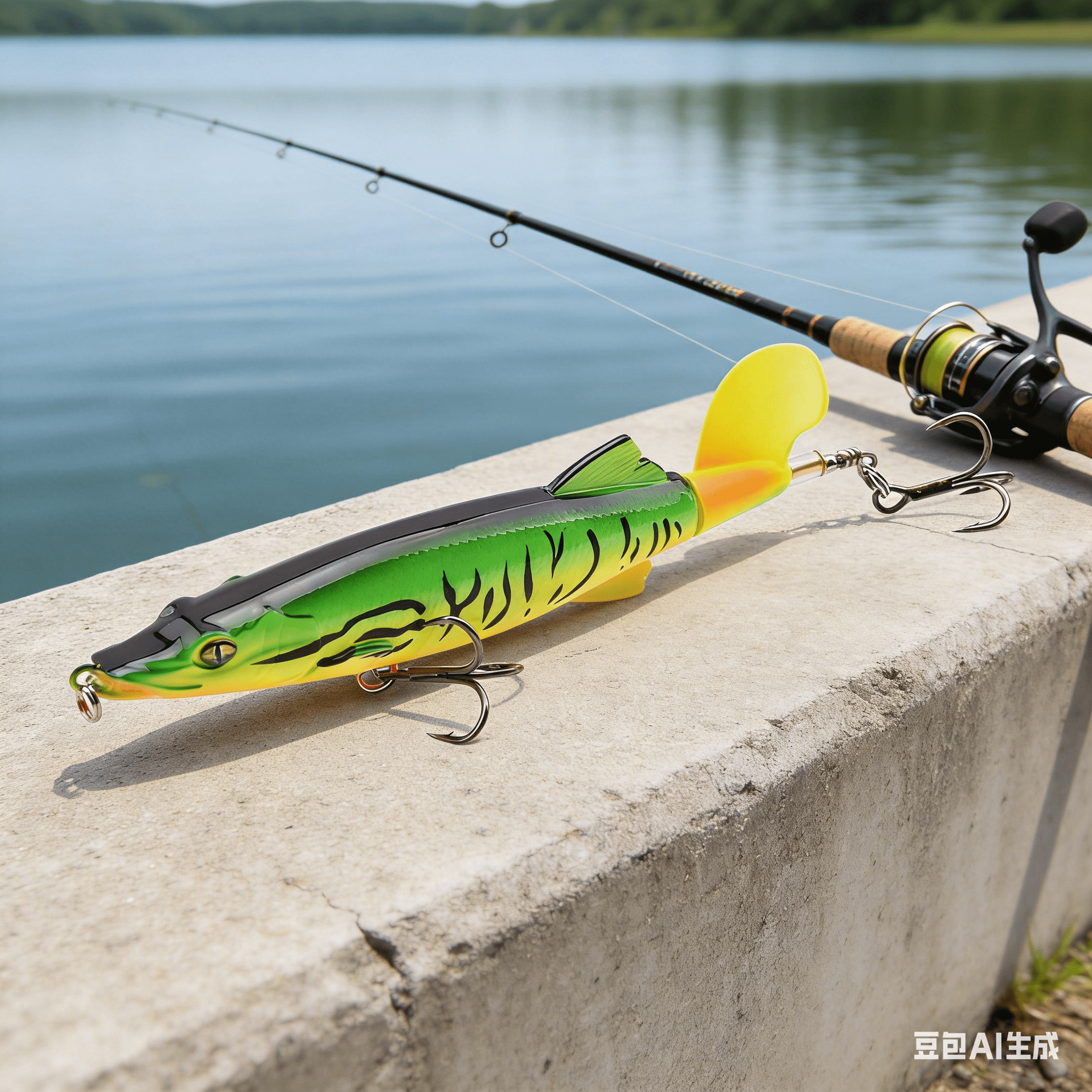 Bisitoy Topwater Fishing Lures - Propeller Hard Bait with Bubbling ...