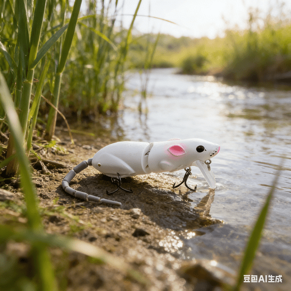 Bisitoy Topwater Mouse Fishing Lures, Multi-Jointed Mouse Bait for ...