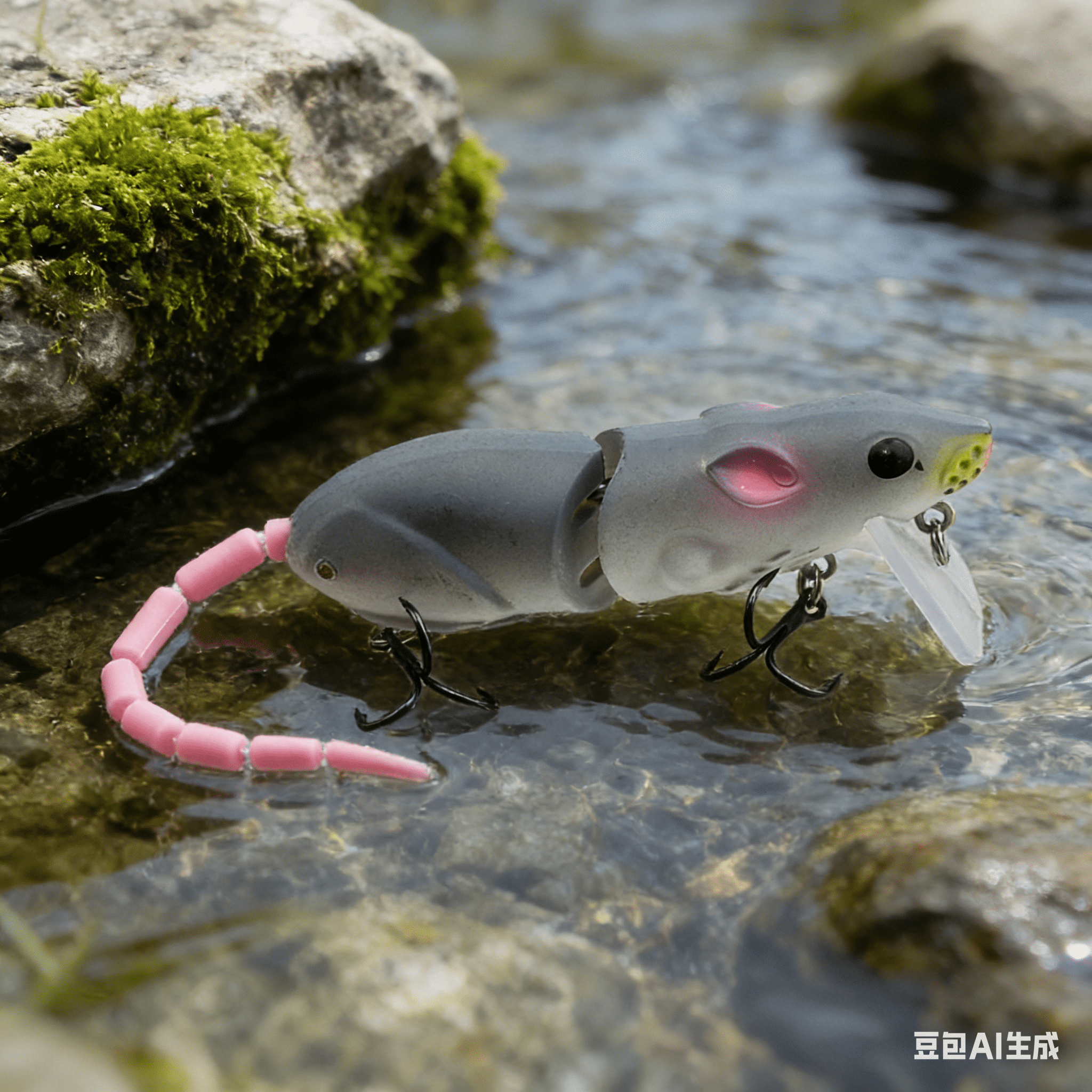 Bisitoy Topwater Mouse Fishing Lures, Realistic Hard Baits for Surface ...