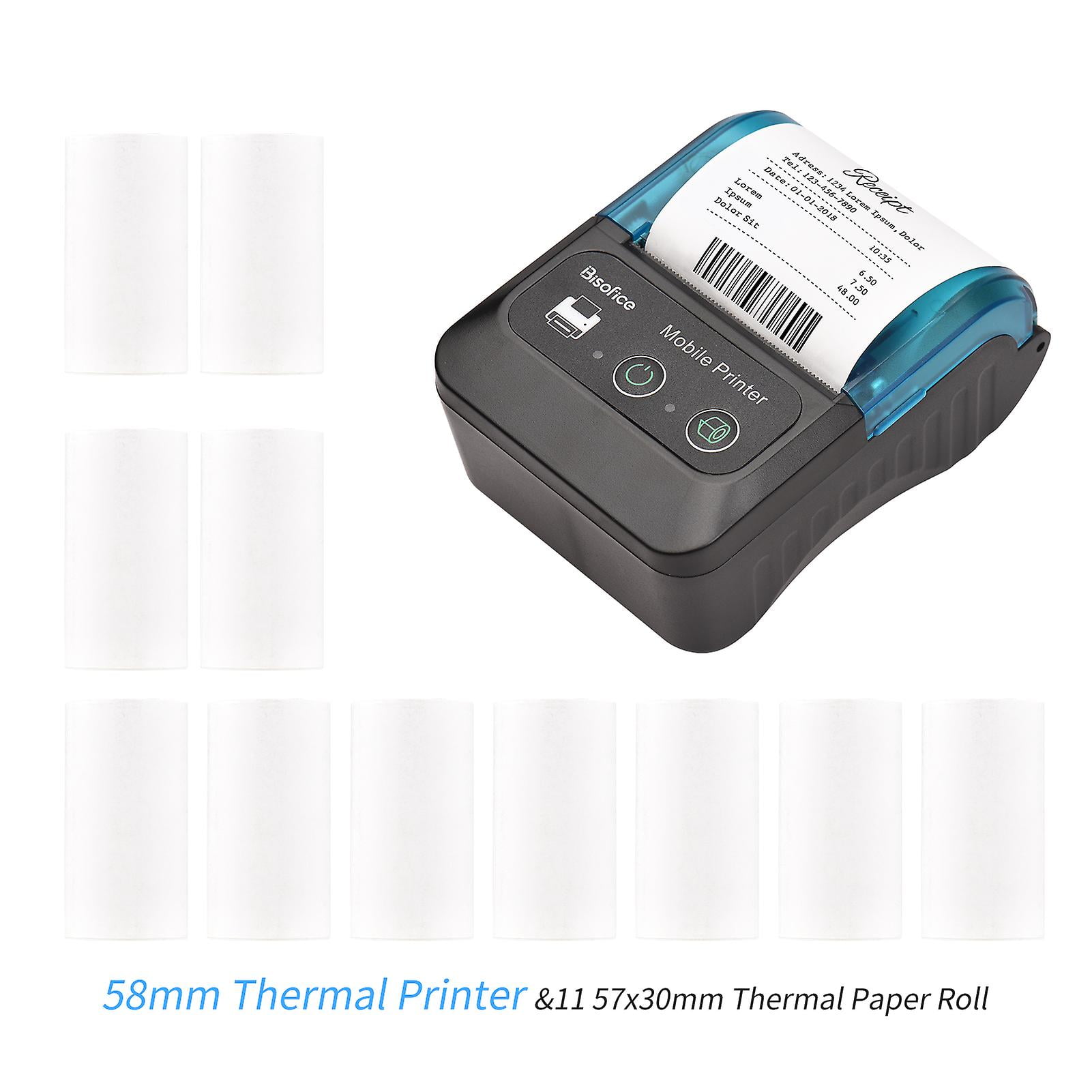 Bisofice Portable 58mm Receipt Thermal Printer 2 inches Mini Mobile ...
