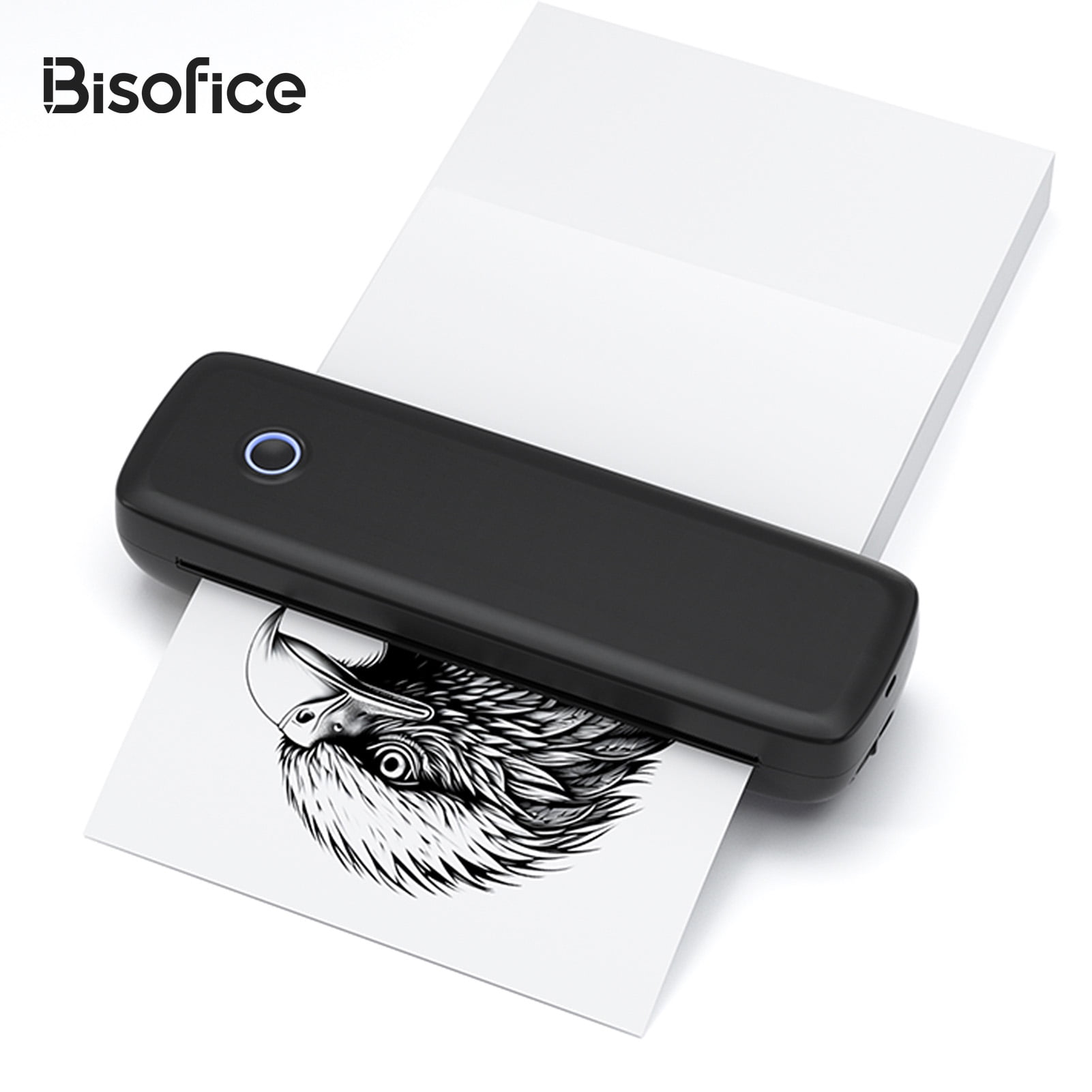 Bisofice Portable Printers Wireless for Travel, Bluetooth Thermal ...