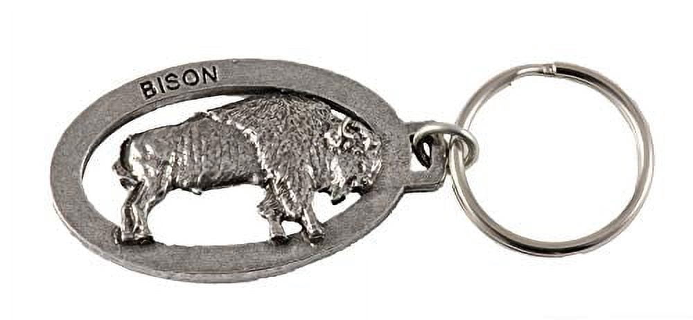 Bison Buffalo Full Body Pewter Key Chain, Key Fob, Key Ring, Gift ...